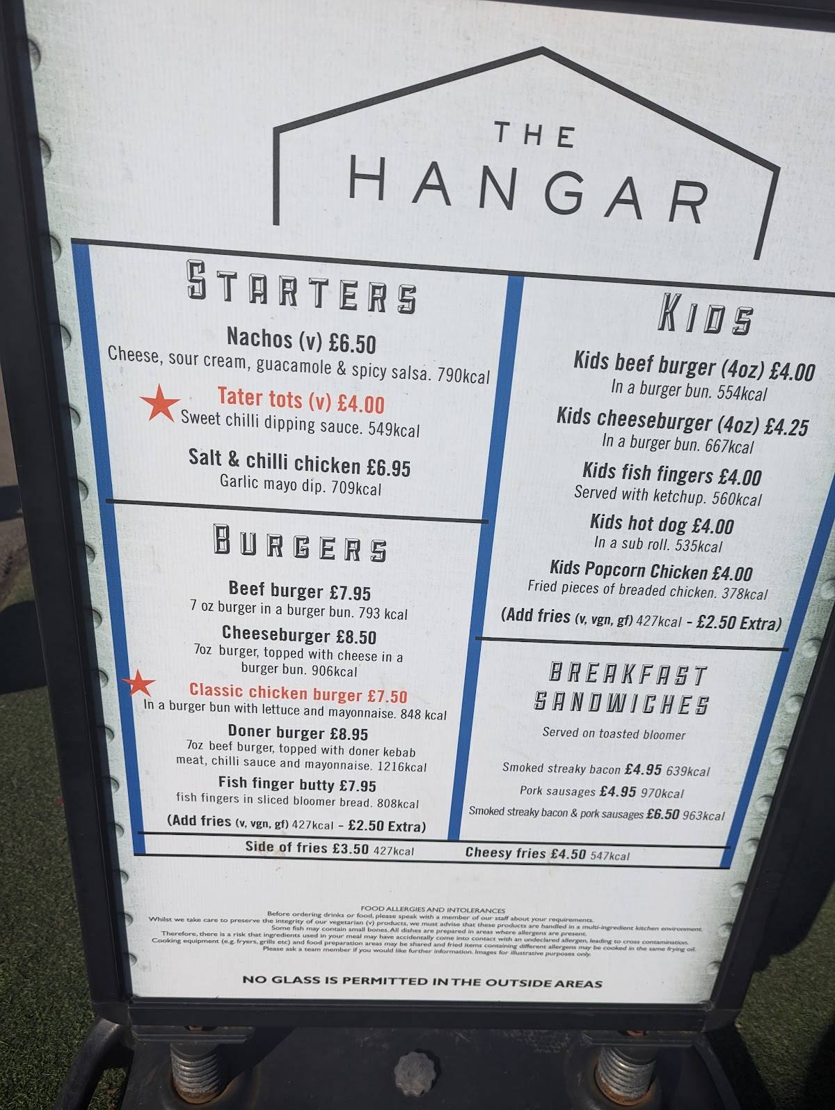 Menu at Airport Pub, Manchester Airport, Ringway