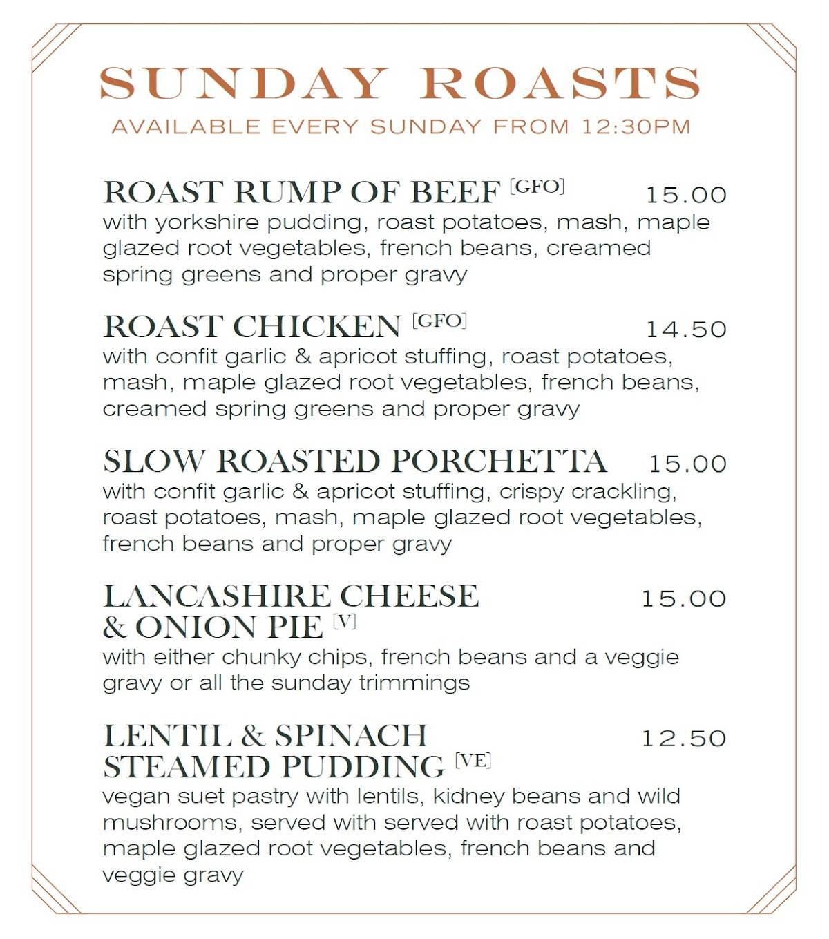 Menu at Albert's Worsley pub & bar, Manchester