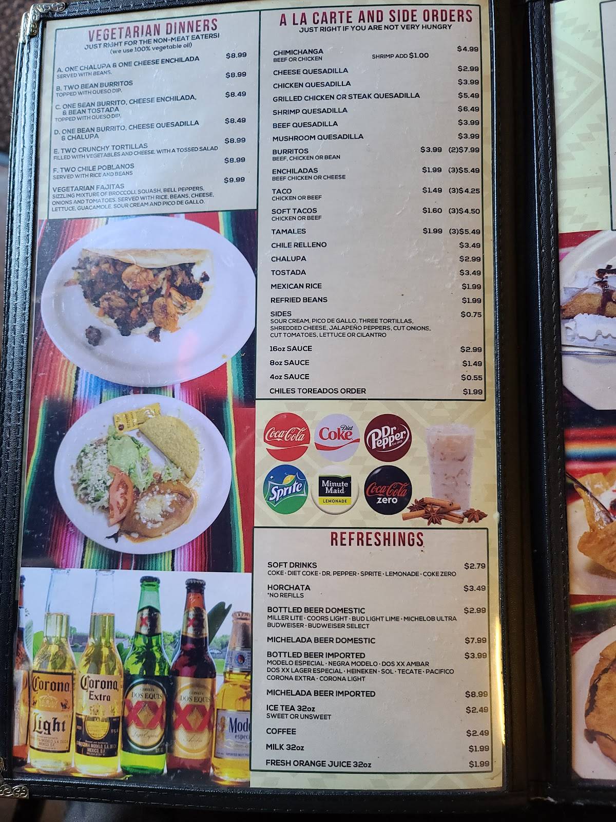 Menu at Mi Cabrito restaurant, Richland, 655 US 49