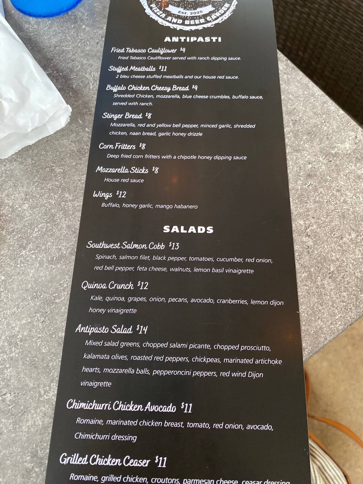 Menu at Milan’s Wood Fired Pizza pizzeria, Hammond