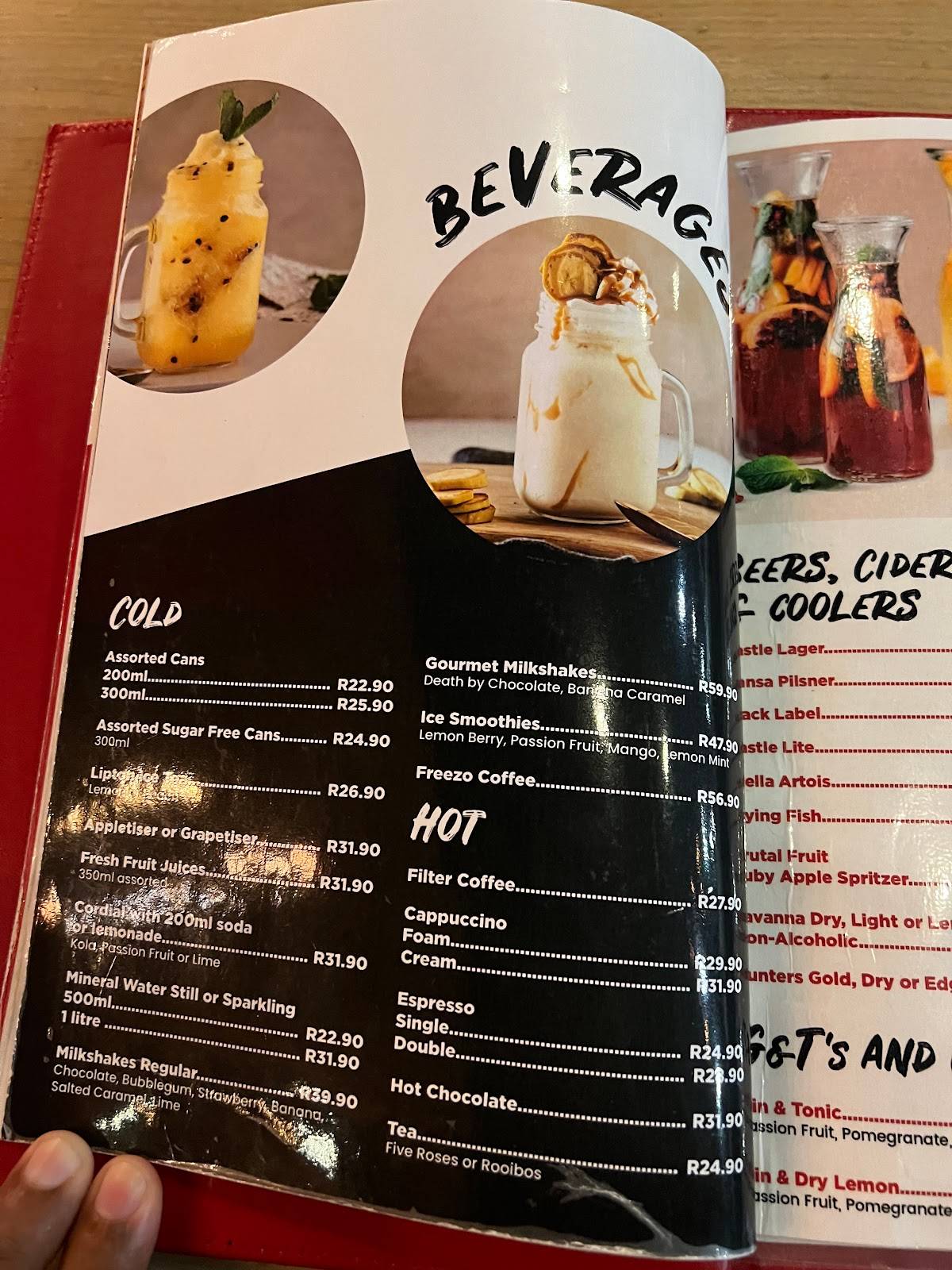 Menu at Mimmos Gateway restaurant, Umhlanga, G016