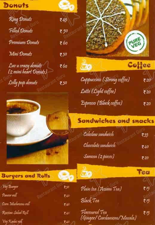 Menu at Miss U Donuts & Coffee, Mumbai, 3rd Floor