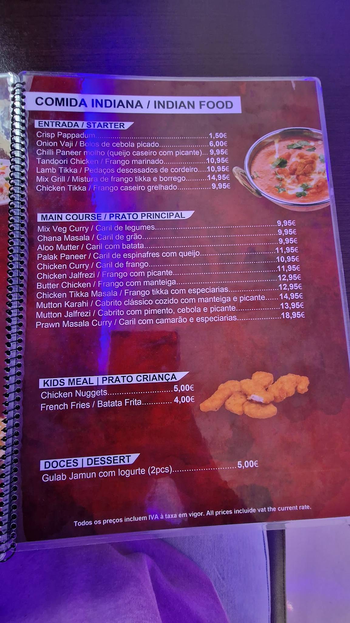 Menu em Momo station restaurante, Lisboa