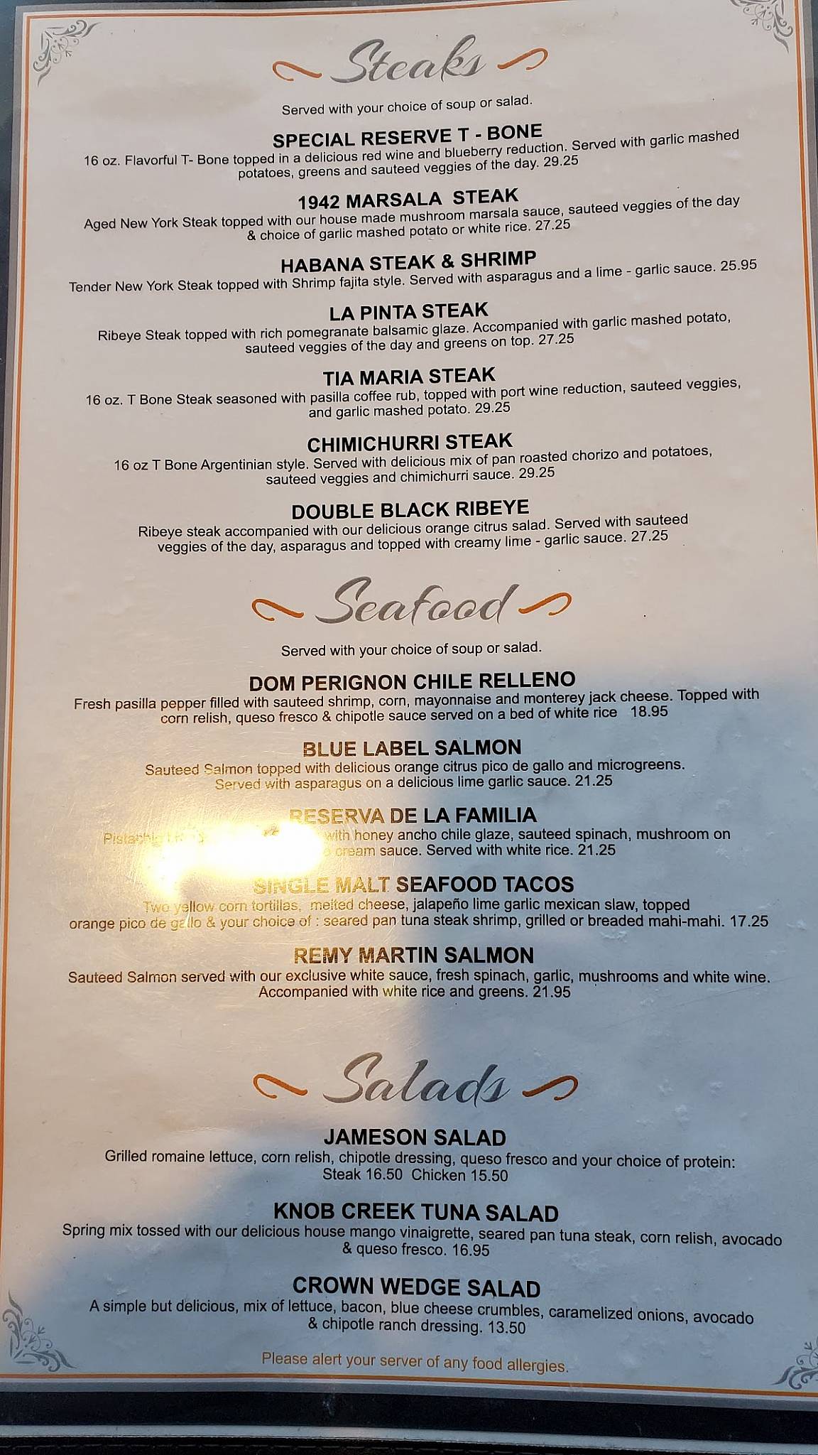 Menu at Mr. Q Restaurant, Atascadero