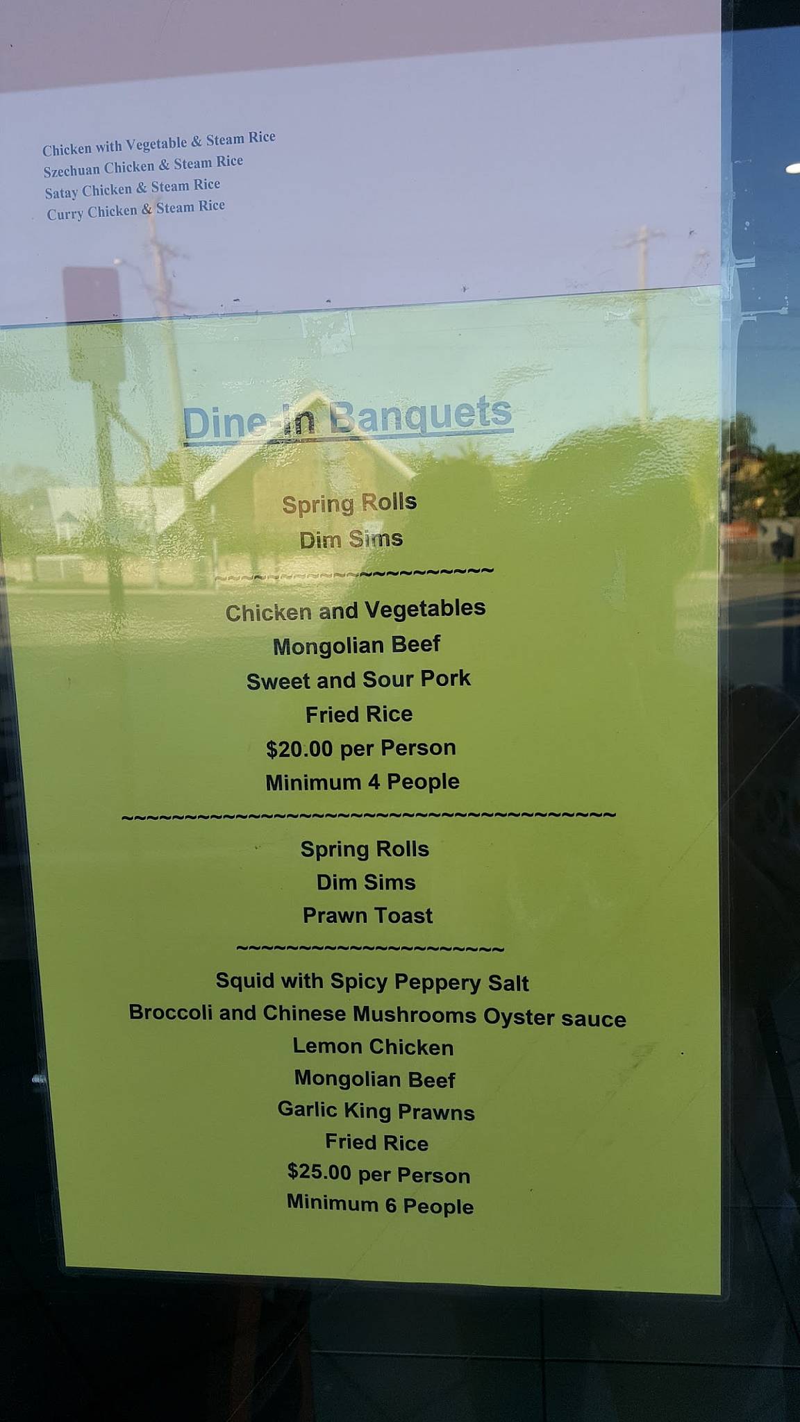 Menu at Mr Young Chinese Takeaway restaurant, Mysterton