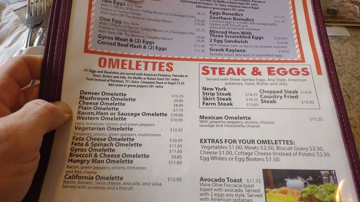 Menu at Mrs V's Restaurant, Round Lake Beach