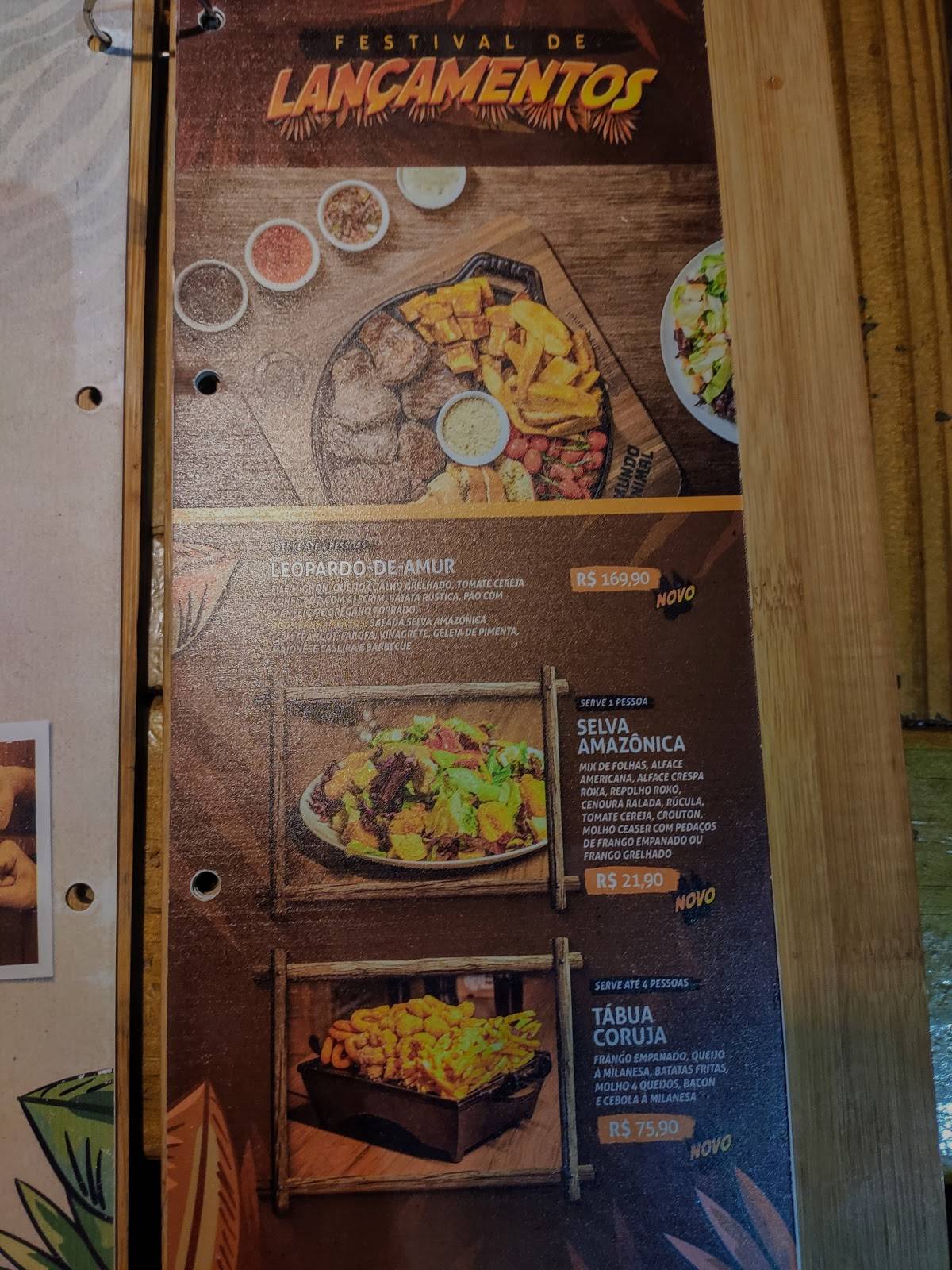 Menu em Mundo Animal Lanchonete Temática - Santa Maria pub & Bar, Santa ...