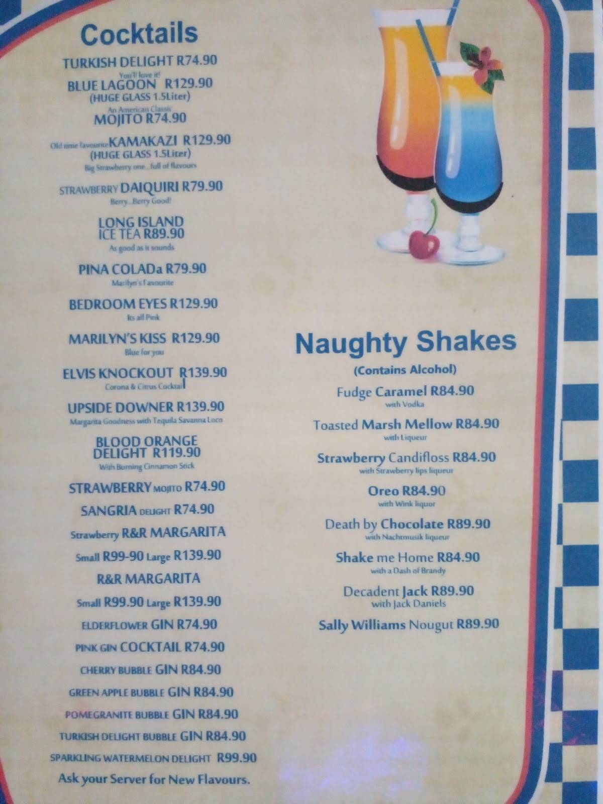 Menu at Mustang Sally's Pub & Diner Montana, Pretoria
