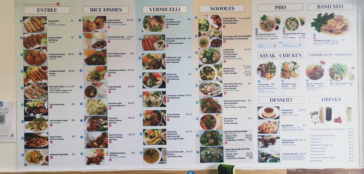 Menu at My Hao Cuisine - Vietnamese Restaurant and Cafe, Winston Hills ...