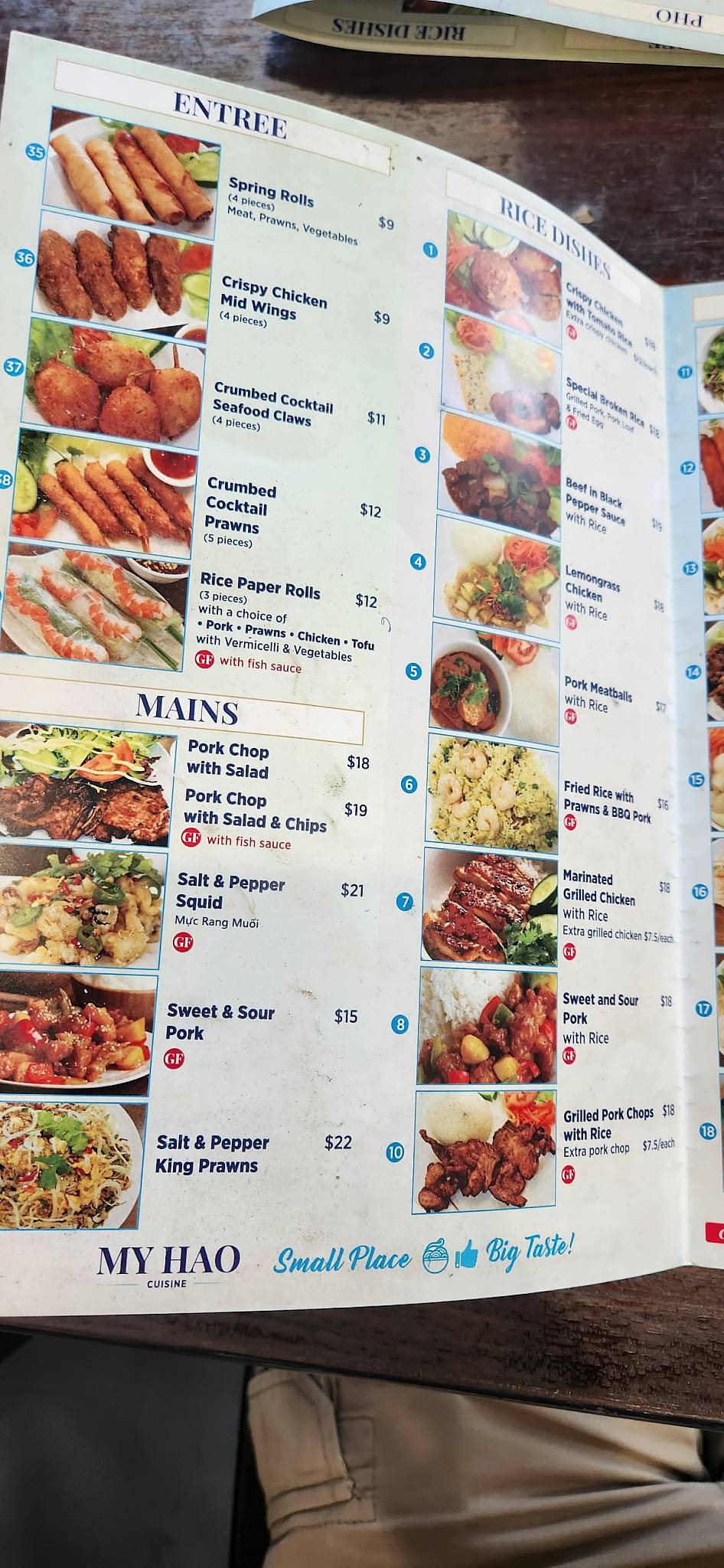 Menu at My Hao Cuisine - Vietnamese Restaurant and Cafe, Winston Hills ...