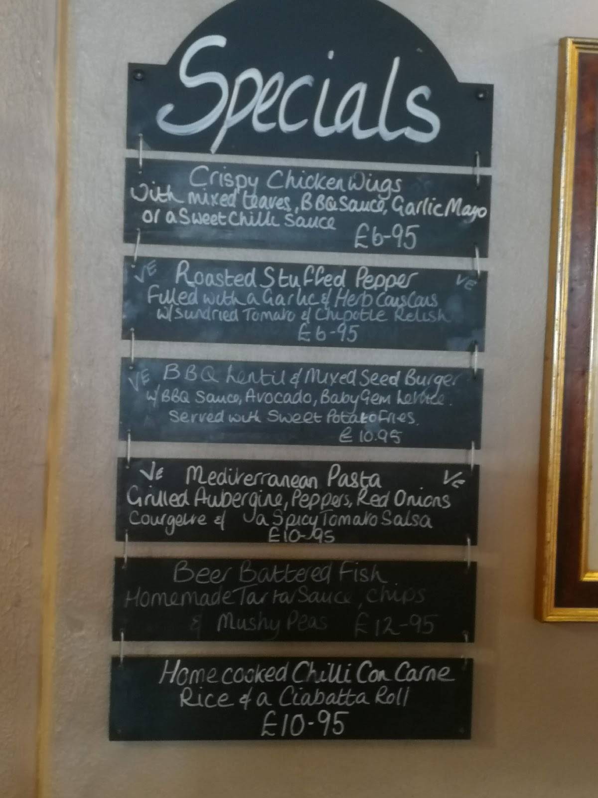 Menu at New Inn, Horning pub & bar, Horning