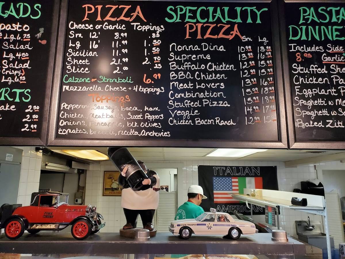 Menu at Nonna Dina Pizzeria, Central Square