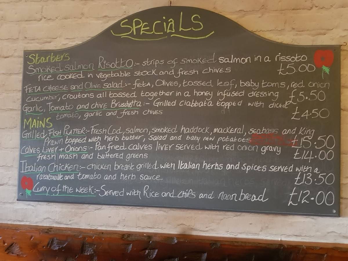 Menu at The North Star pub & bar, Oldham