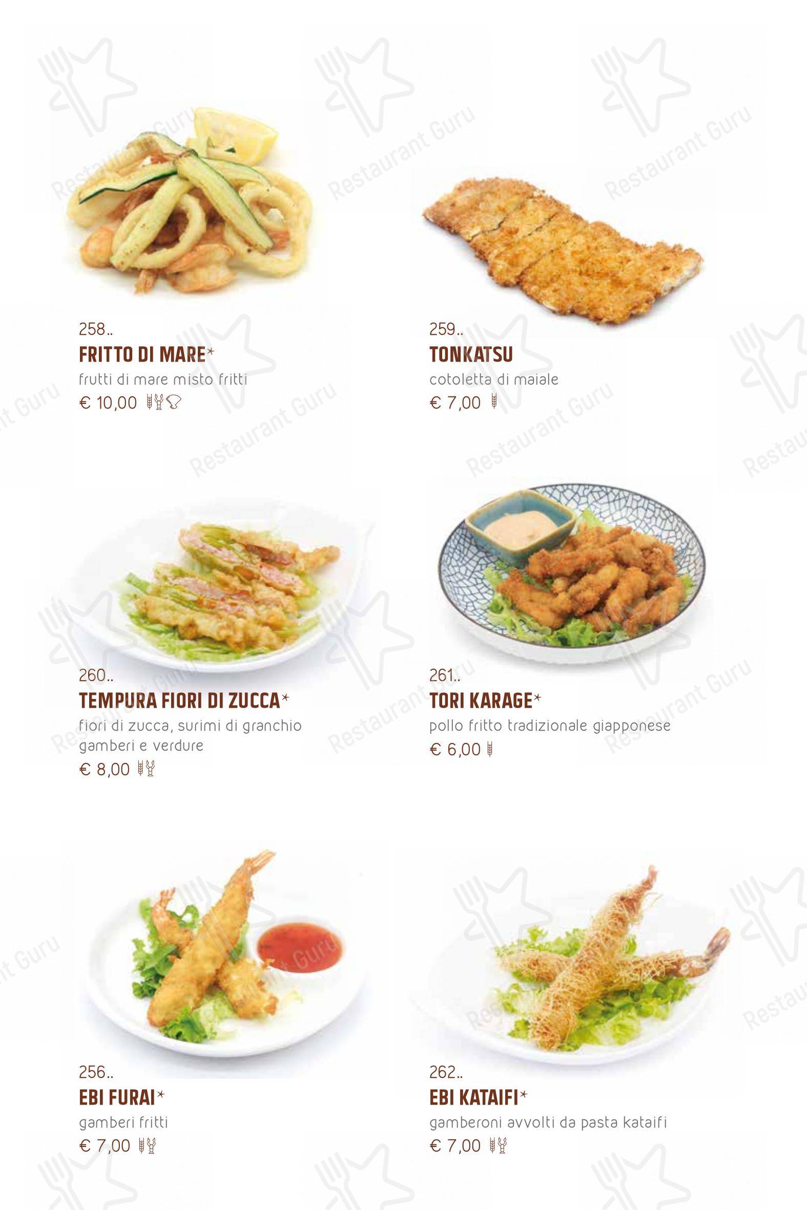Menu da Sushi shou fusion restaurant, Segrate