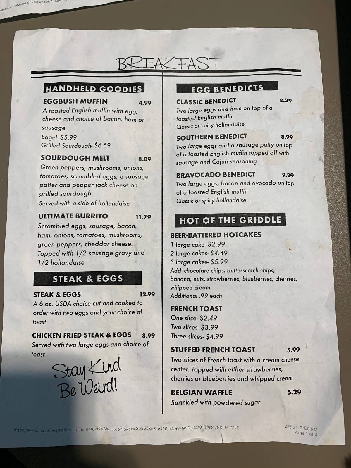 Menu at Nutbush City Limits pub & bar, La Crosse