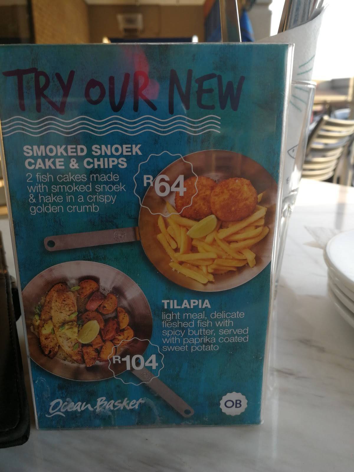 Menu at Ocean Basket Vanderbijlpark restaurant, Vanderbijlpark, Shop 25