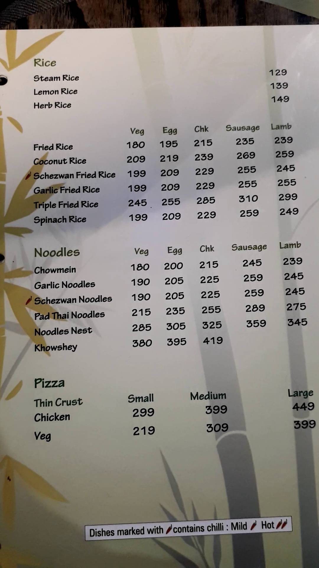 Menu at Orchard, Dehradun, 3/B