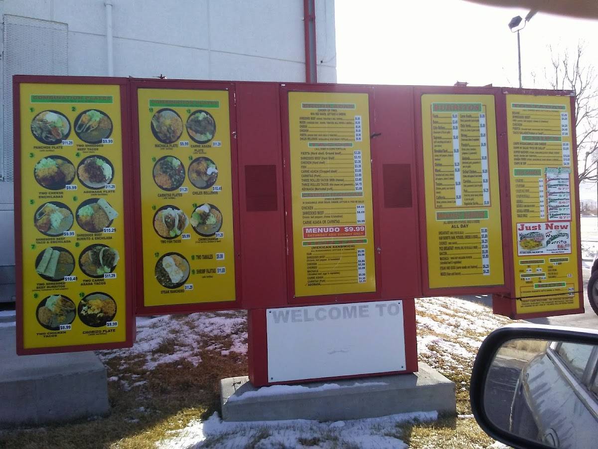 Menu at Poncho's Mexican Food restaurant, Casper, CY Ave