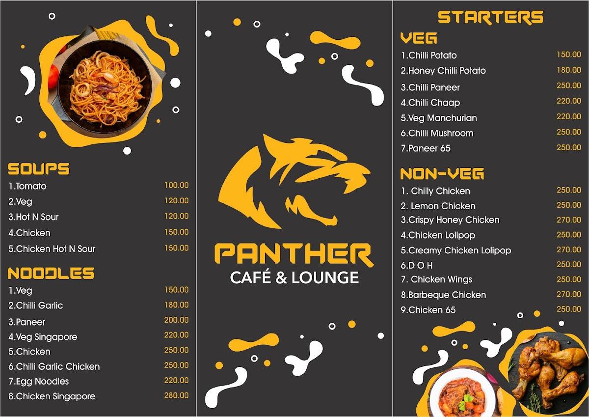 Menu at Panther Cafe & Lounge, New Delhi