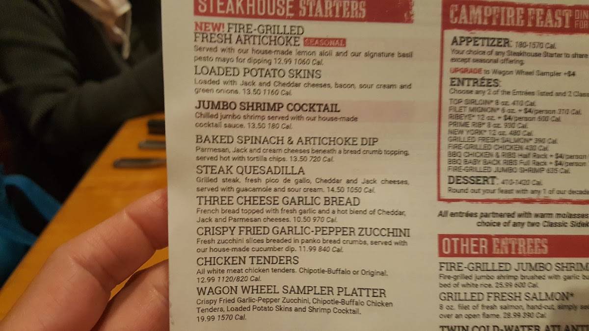Menu at Black Angus Steakhouse, Pearl City