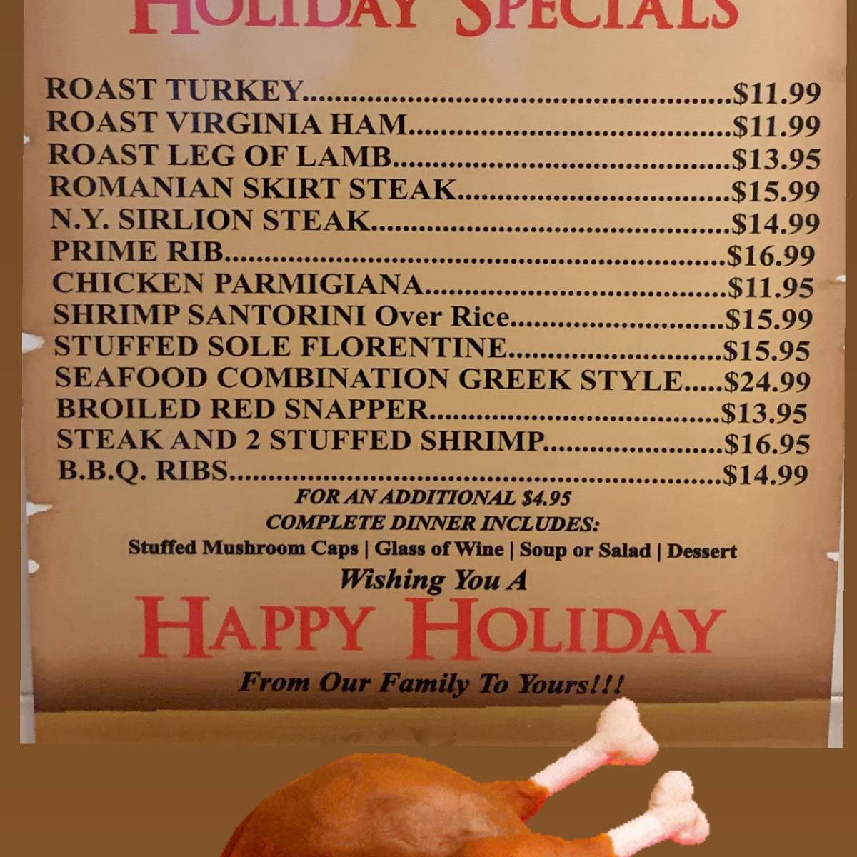 Menu at Peter Pan Diner restaurant, Oakland Park