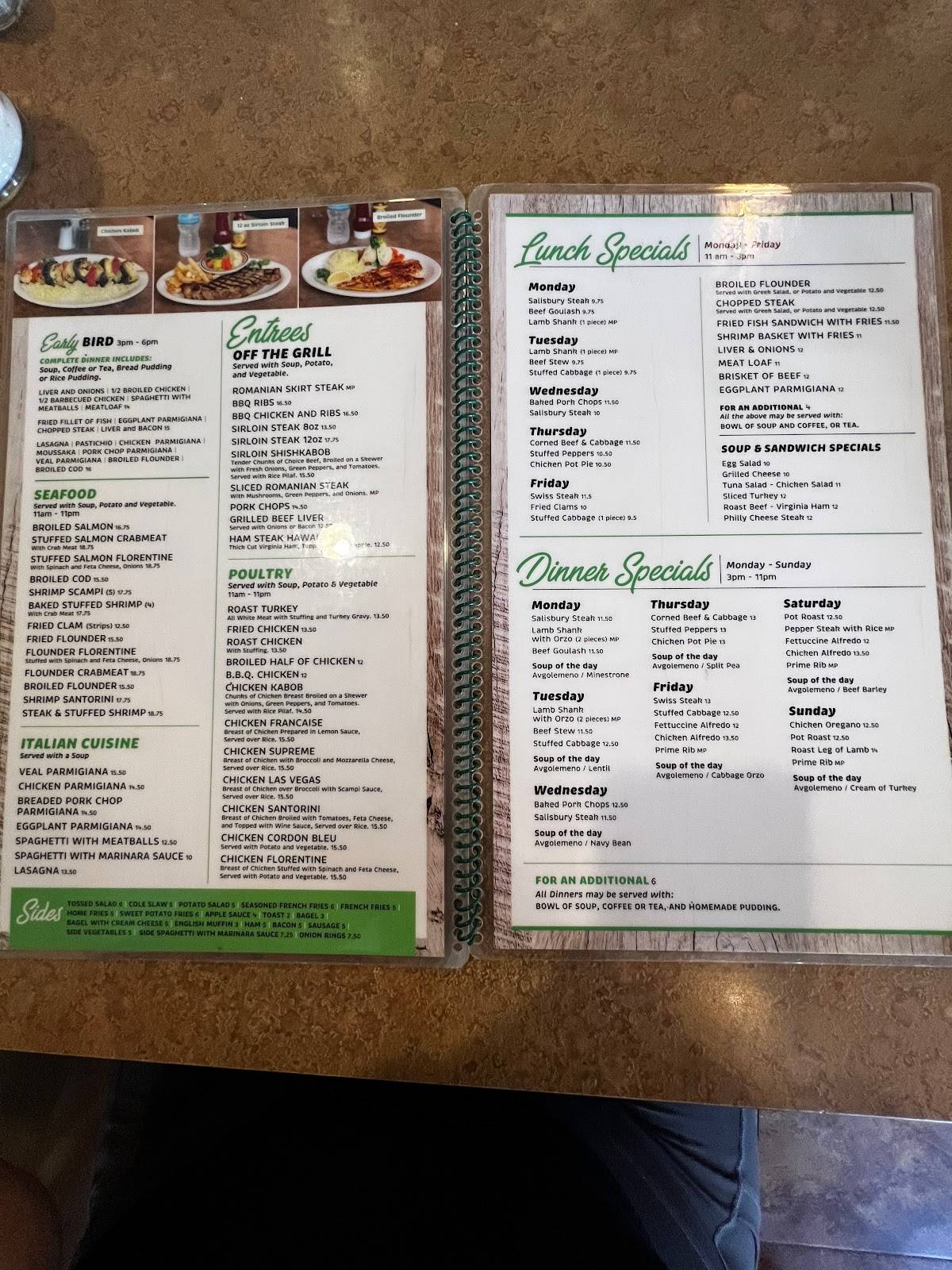 Menu at Peter Pan Diner restaurant, Oakland Park
