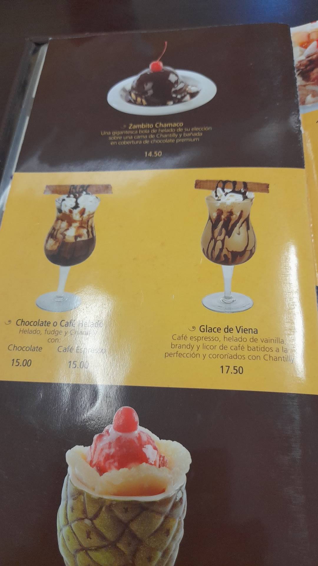 Carta del café Sarcletti, Piura, acceso Open Plaza