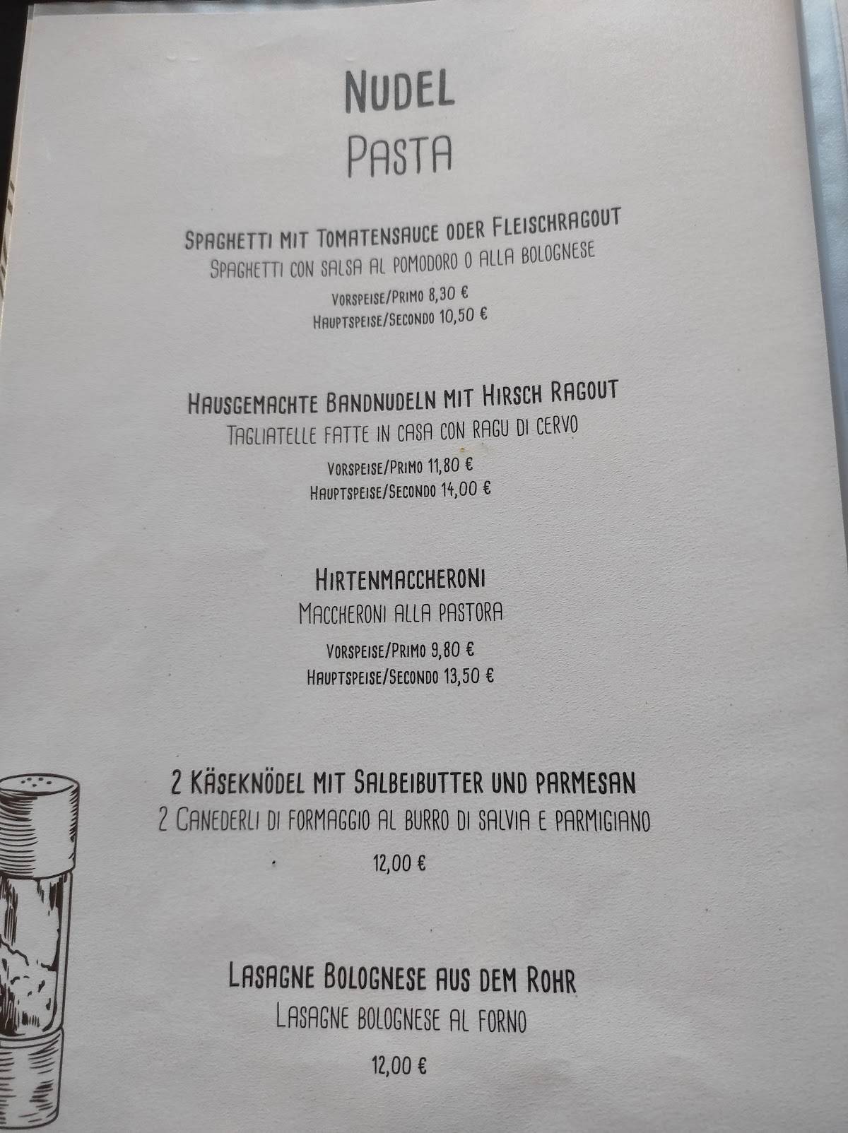 Speisekarte von Restaurant Pizzeria Remo, Tartsch