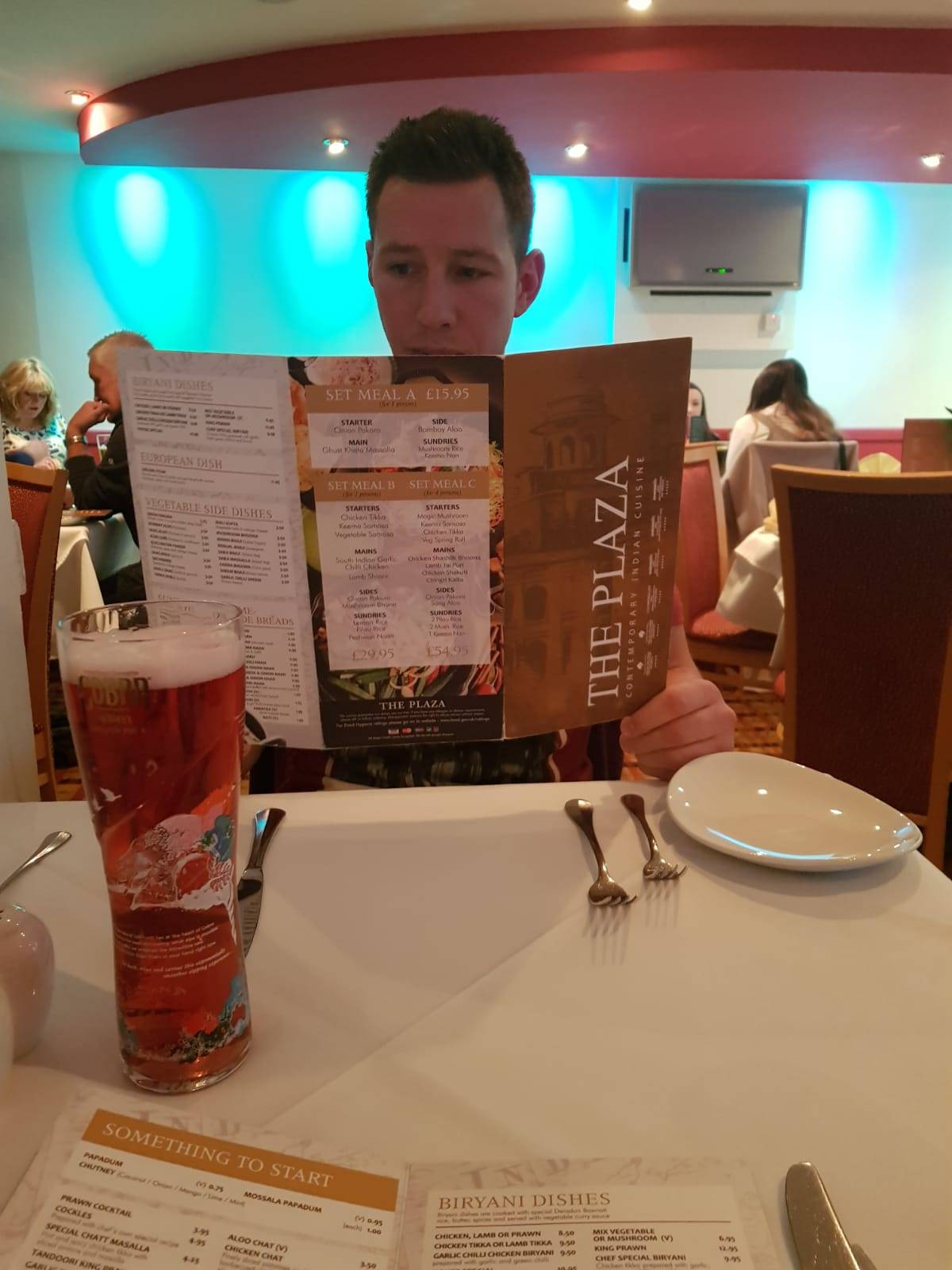 Menu at Plaza Indian Cuisine restaurant, Neath, 31-32 Alfred St