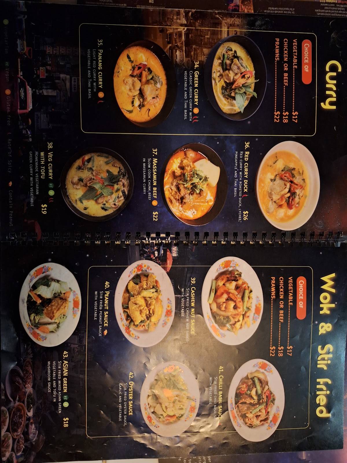 Menu at Pochana restaurant, Brisbane City