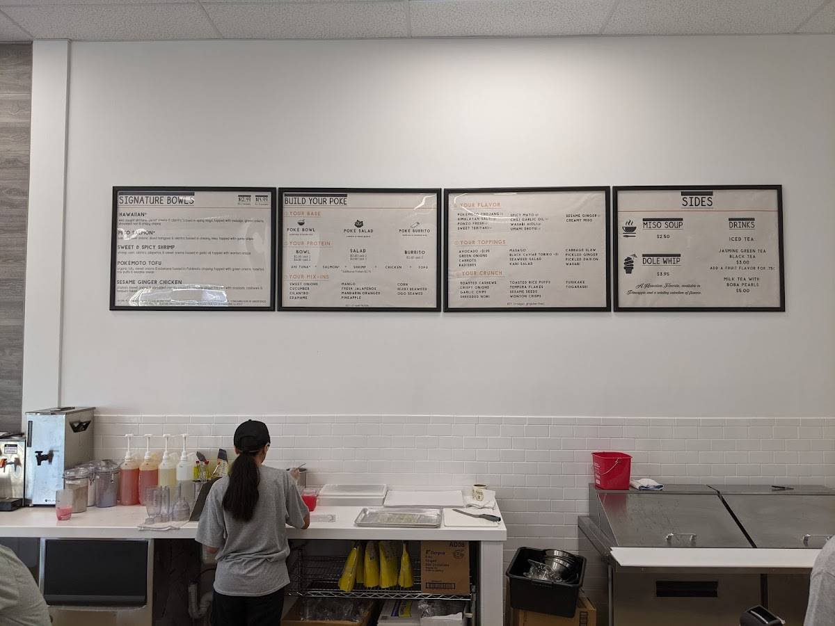 Menu at Pokémoto restaurant, Groton