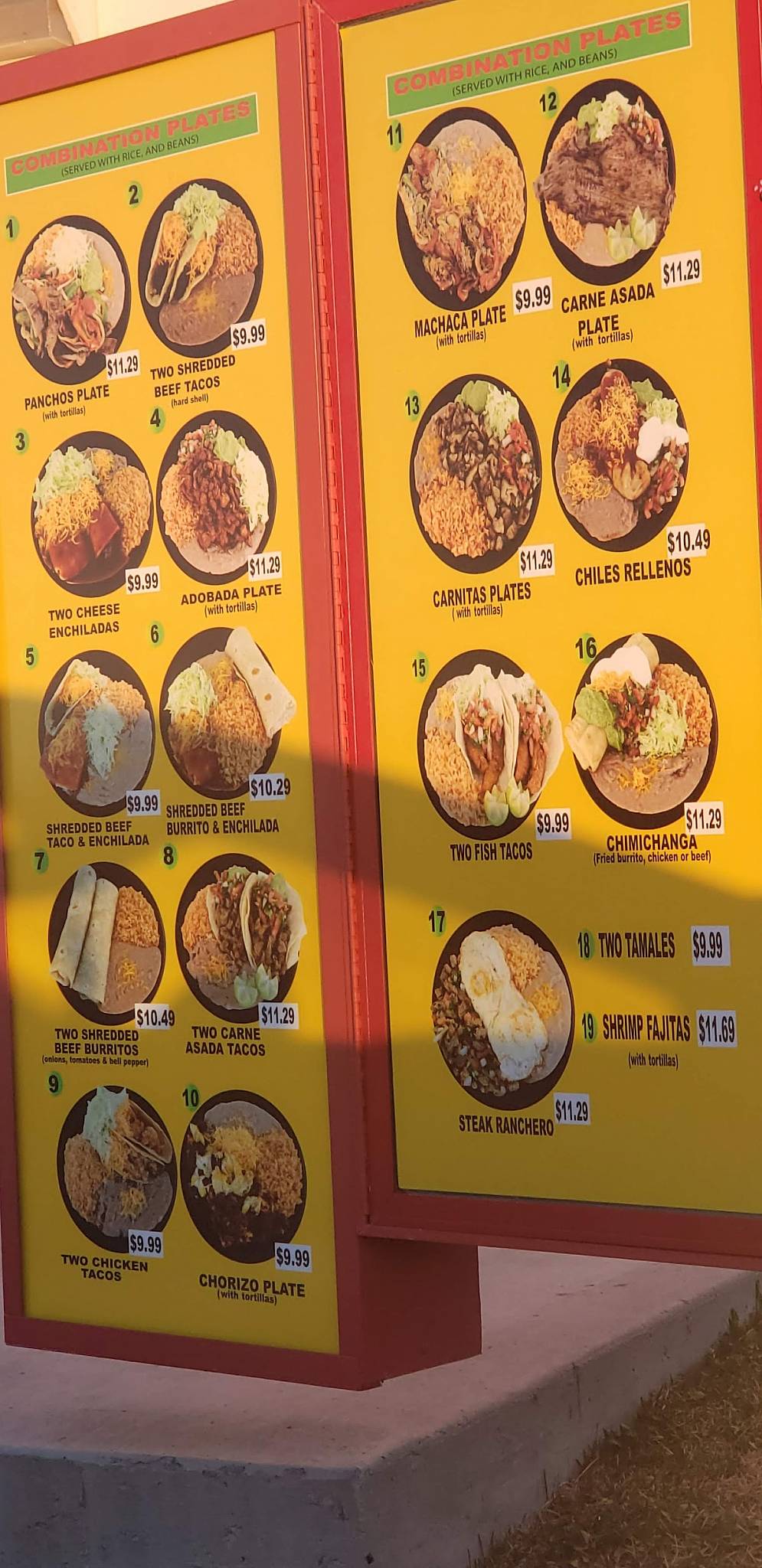 Menu at Poncho's Mexican Food restaurant, Casper, CY Ave