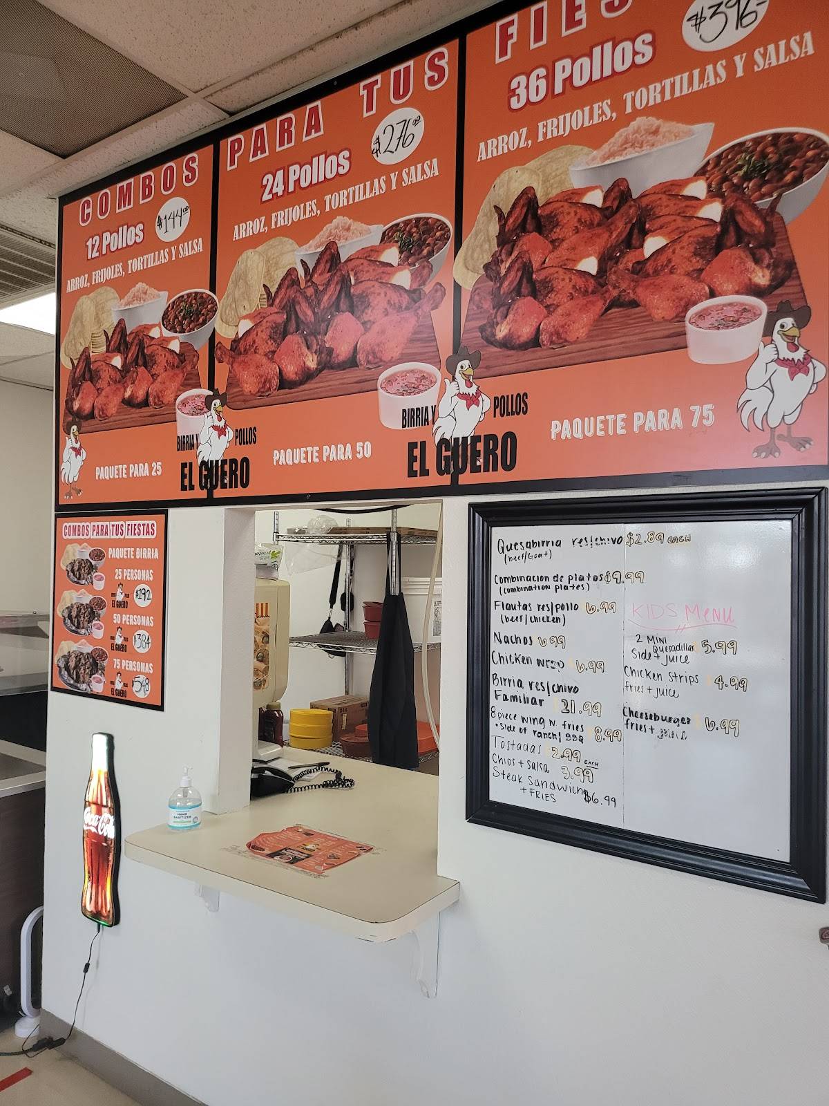 Menu at Birria Y Pollos El Guero BBQ, Porterville