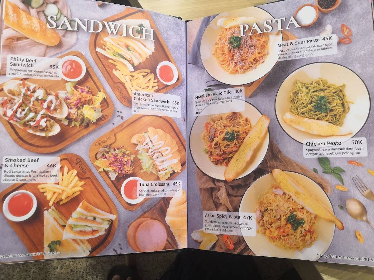 Menu at Posin Bakery & Cafe, Semarang, Jl. Menteri Supeno No.6