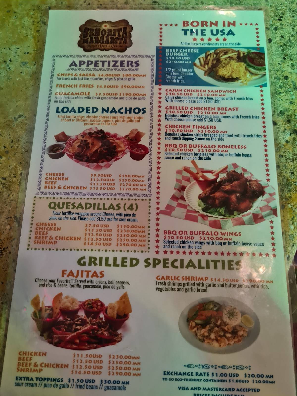 Menu at Fat Tuesday Cozumel 2 Av. Juarez pub & bar, San Miguel de ...