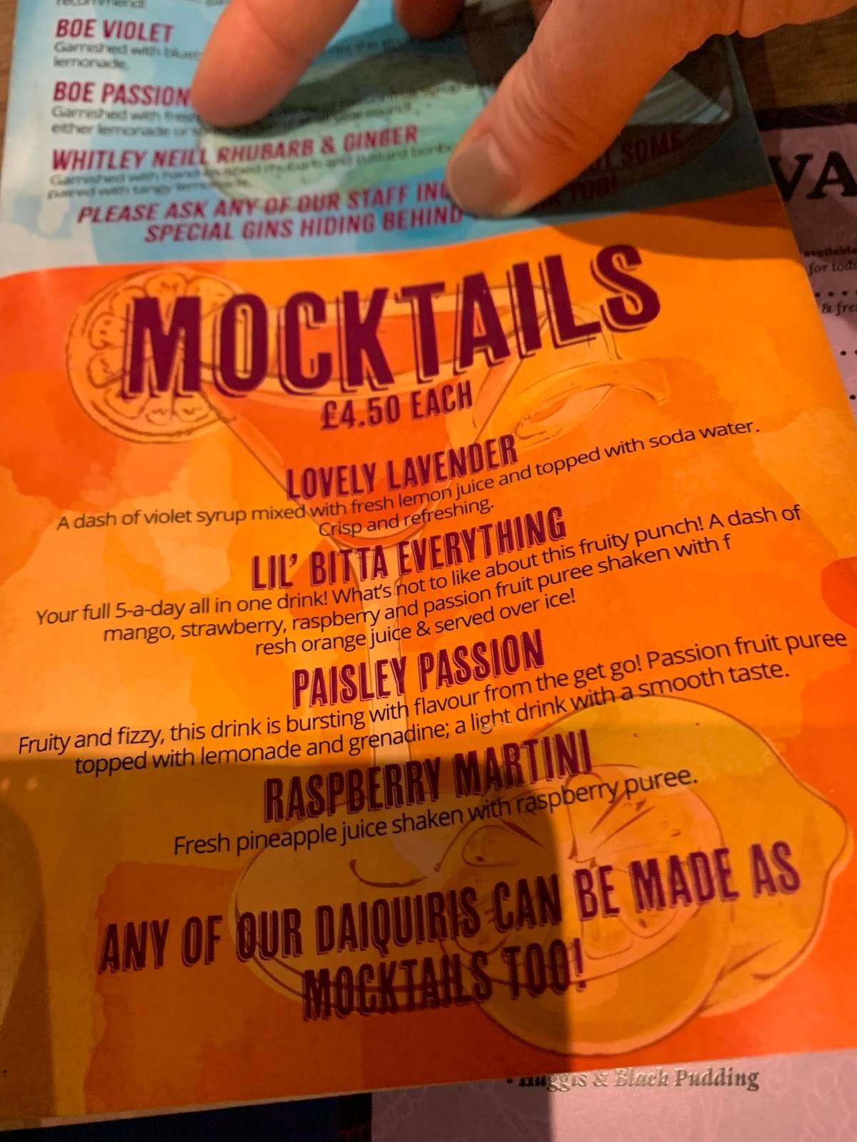 Menu at Jam Jar Paisley pub & bar, Paisley