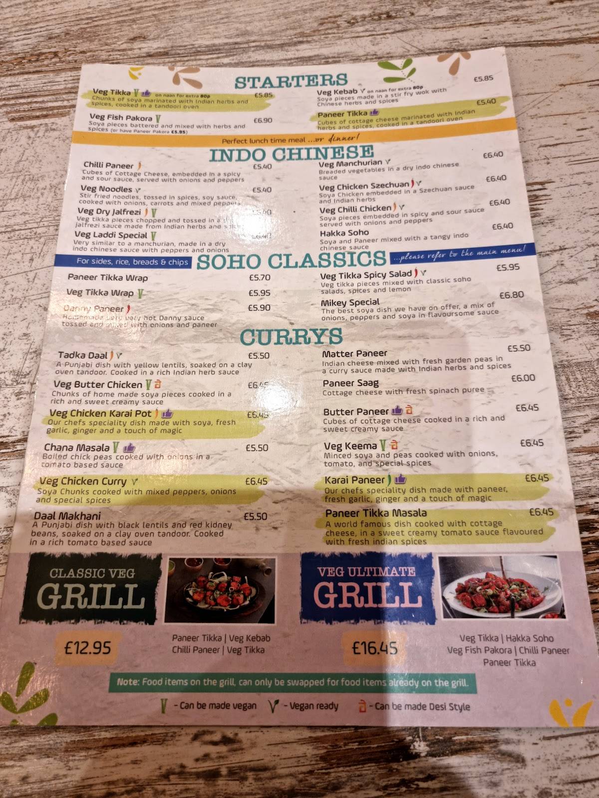 Menu at Soho Tavern pub & bar, Birmingham
