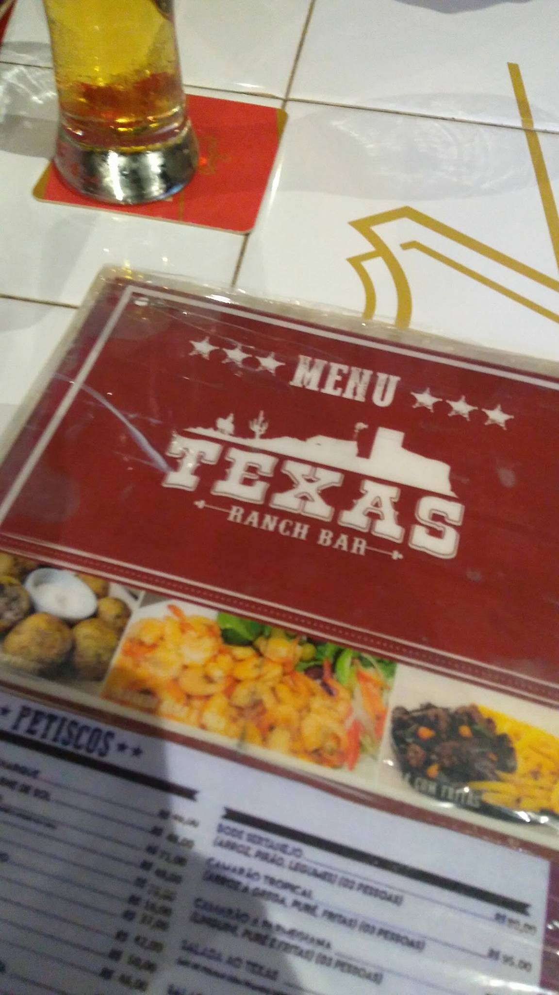 Menu at Texas Ranch Bar, Recife