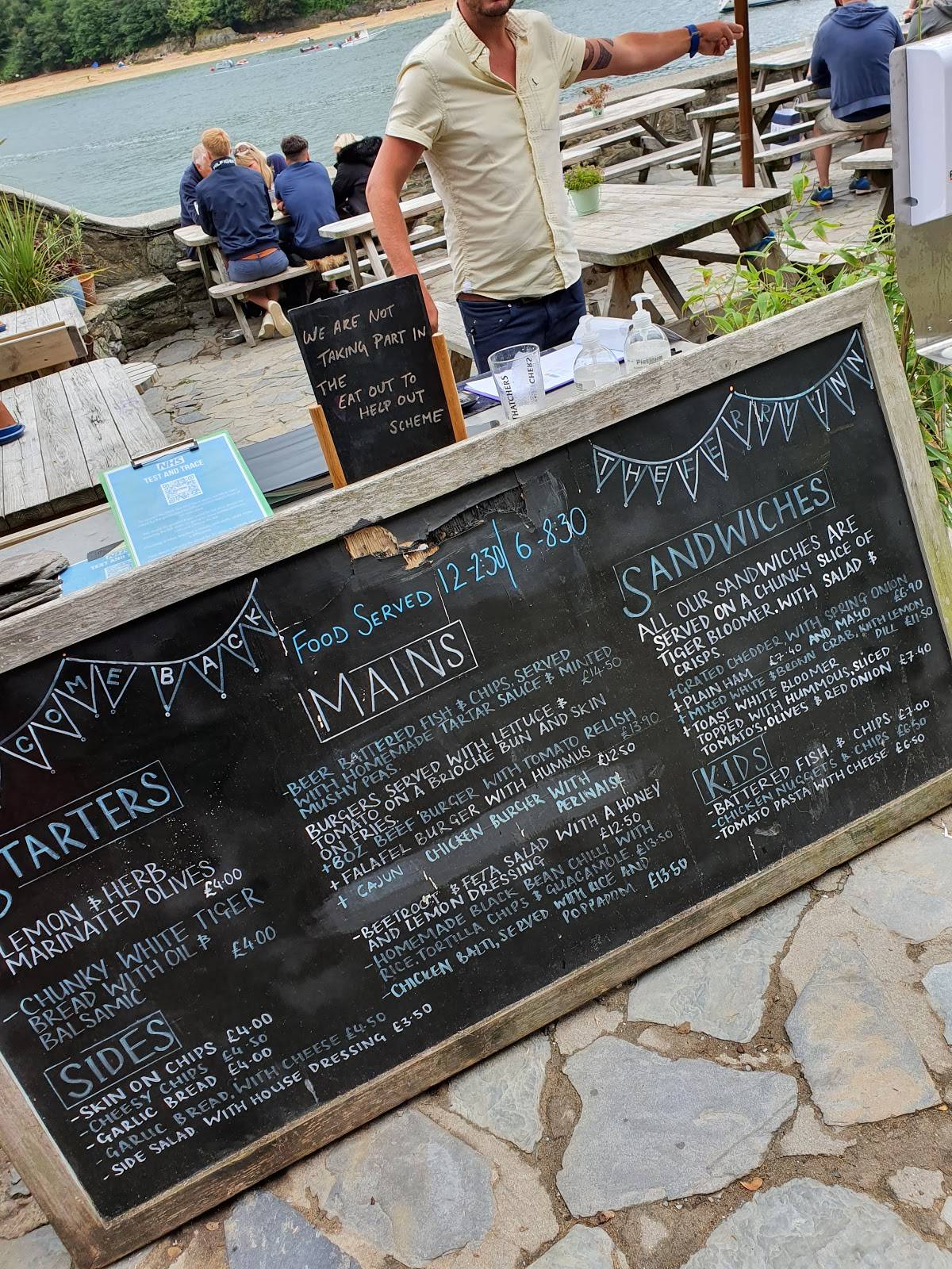 Menu at The Ferry Inn pub & bar, Salcombe