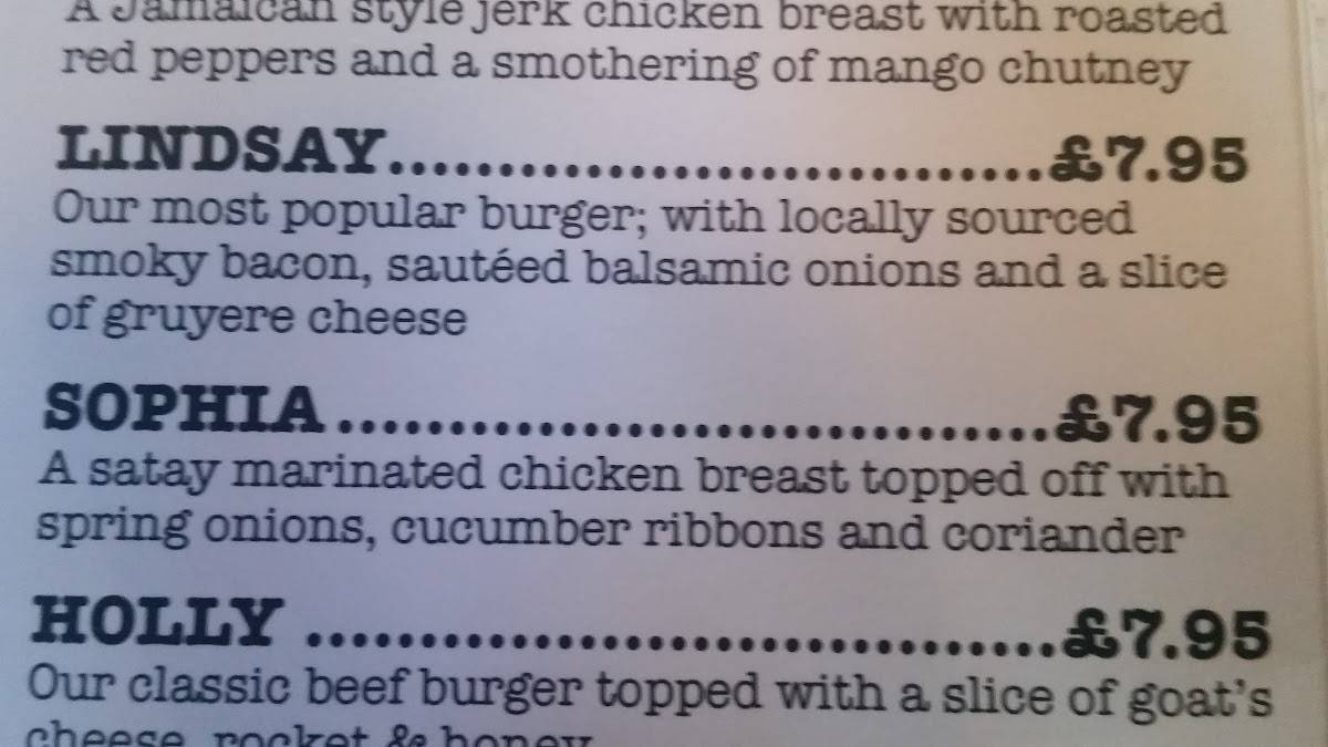 Menu at The Ivy House pub & bar, Sunderland
