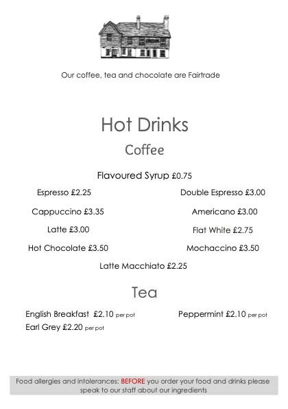 Menu at The Old Eden pub & bar, Edenbridge