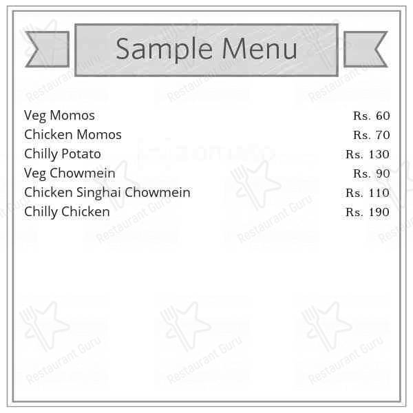 Menu at Pushkar Raj Momos & Chinese Corner, Gurugram