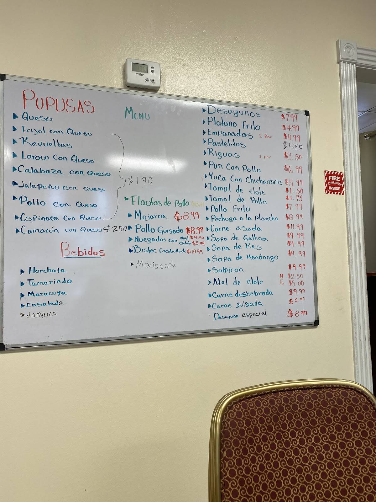Menu at Queta’s Restaurant, Houston