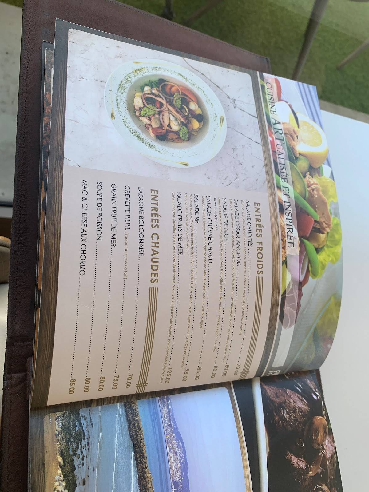 Menu at RR Ice restaurant, Tangier, Q6QR+827