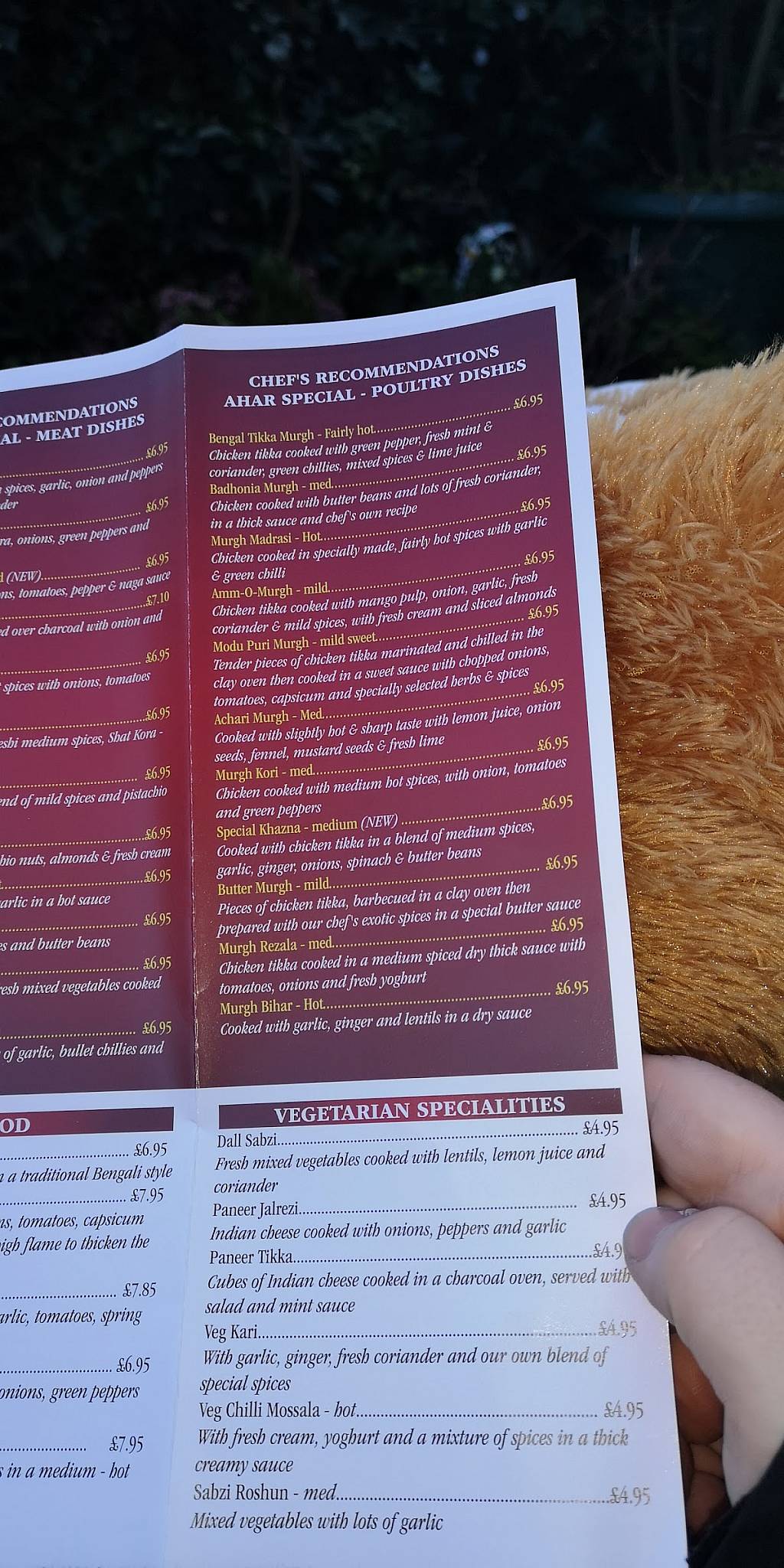 Menu at Ahar Indian & Bangladeshi cuisine restaurant, Whitley Bay, 238 ...