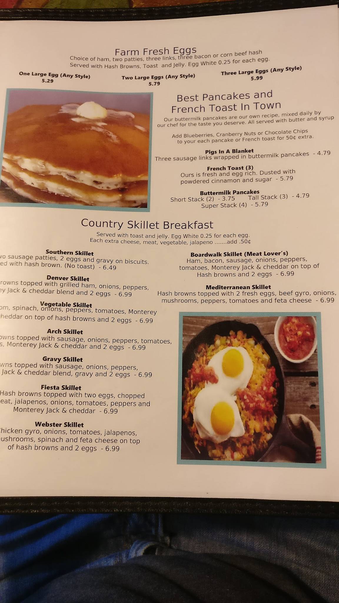 Menu at Breakfast and Burgers restaurant, Affton