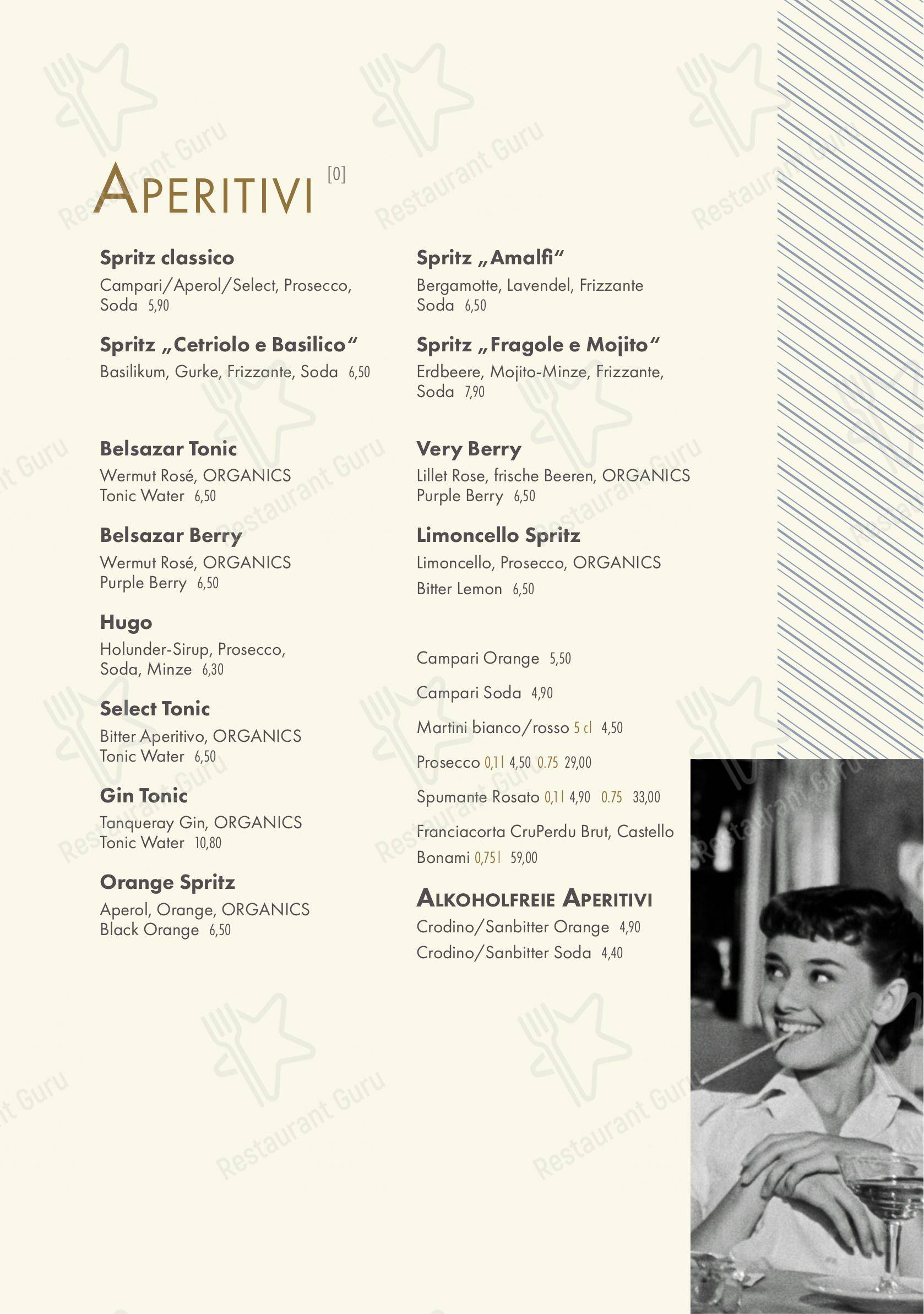 Menu at Casa Cavalli restaurant, Salzburg