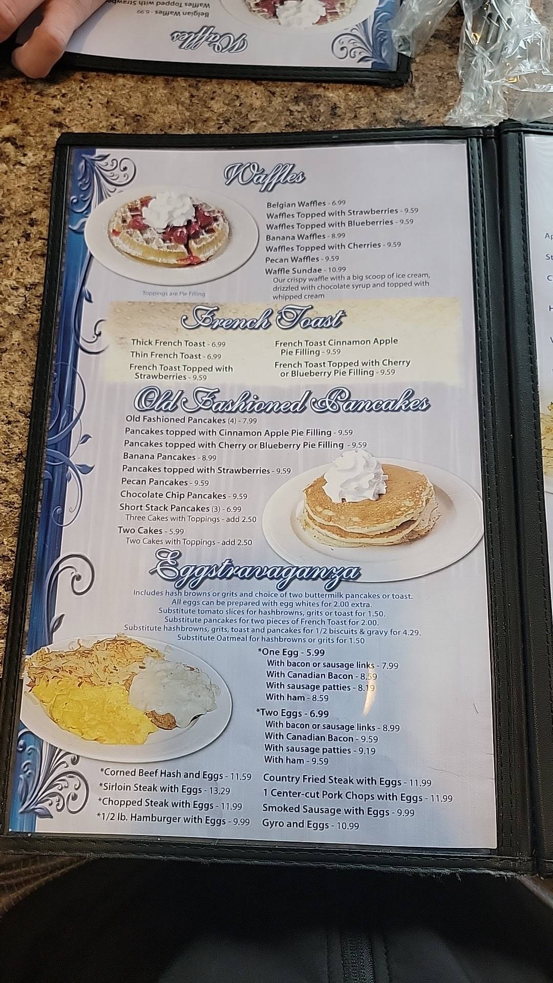 Menu at Cozy Table restaurant, Bloomington
