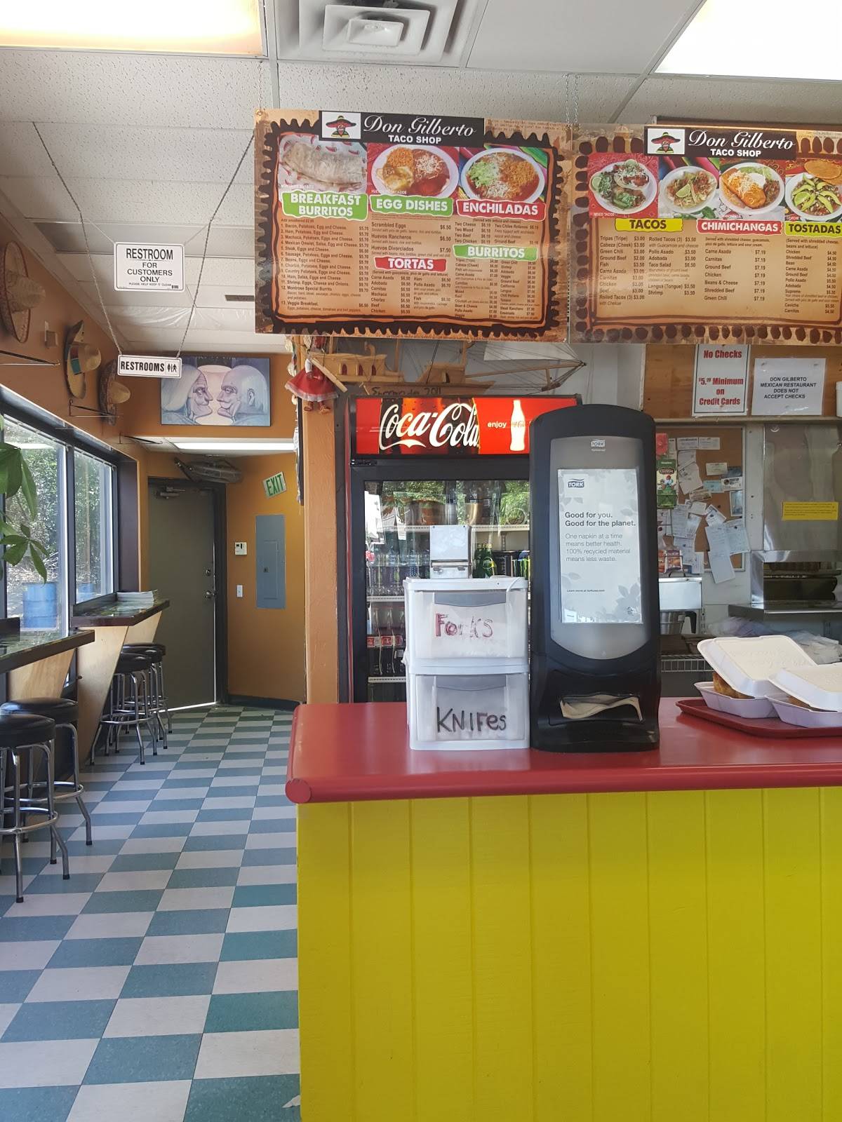 Menu at Don Gilberto Mexican Food restaurant, Montrose, S Townsend Ave ...