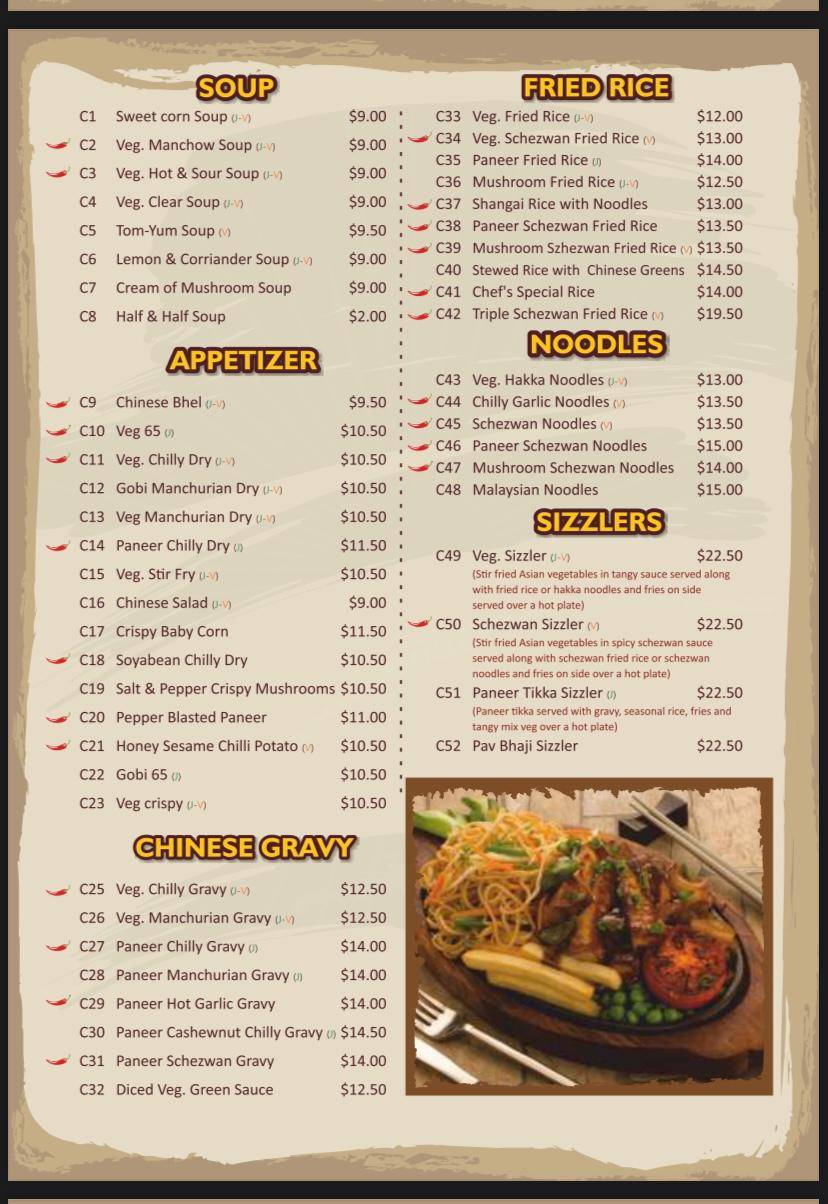 Menu at Dosa Plaza Dominion Road restaurant, Auckland, Unit 5/875 ...